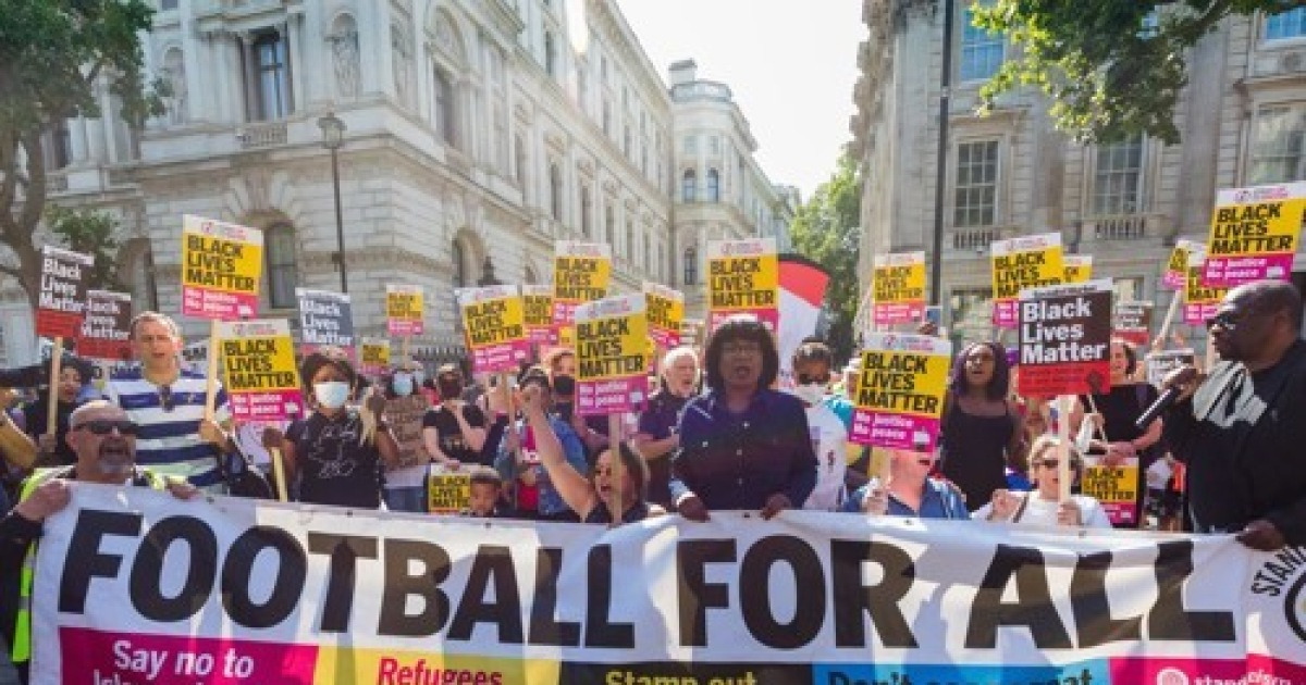 BRITAIN RACISM SOCCER PROTEST