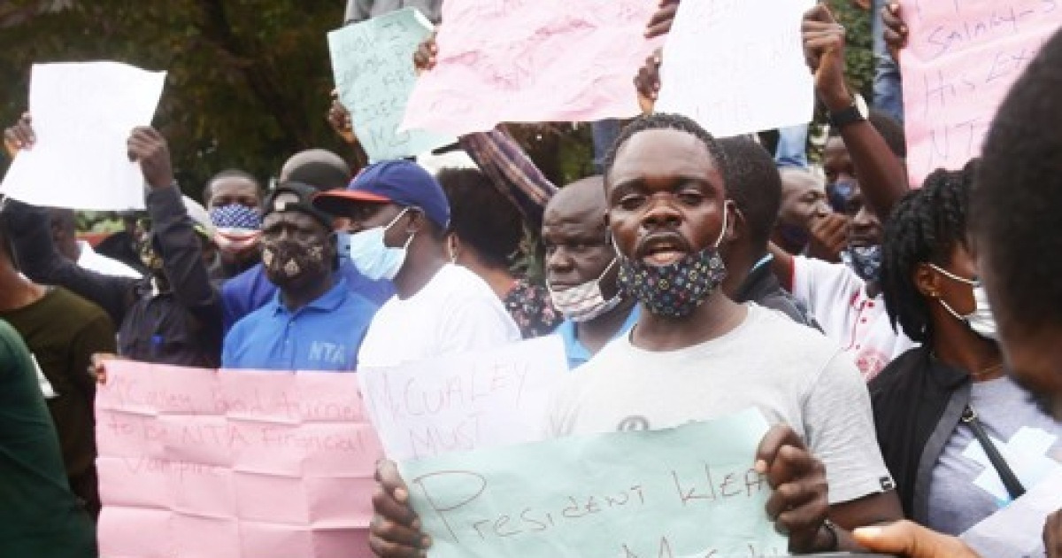LIBERIA TRANSPORT WORKERS PROTEST