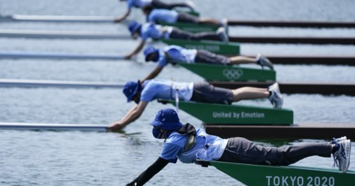 APTOPIX Tokyo Olympics Rowing