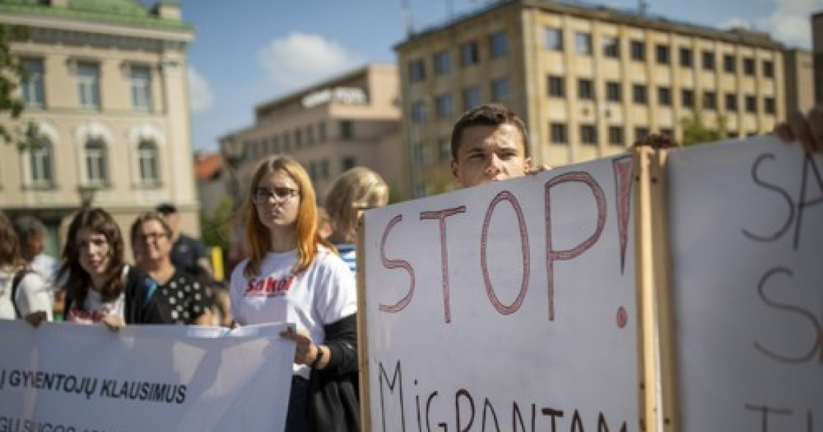 Lithuania Anti-Migrant Protest