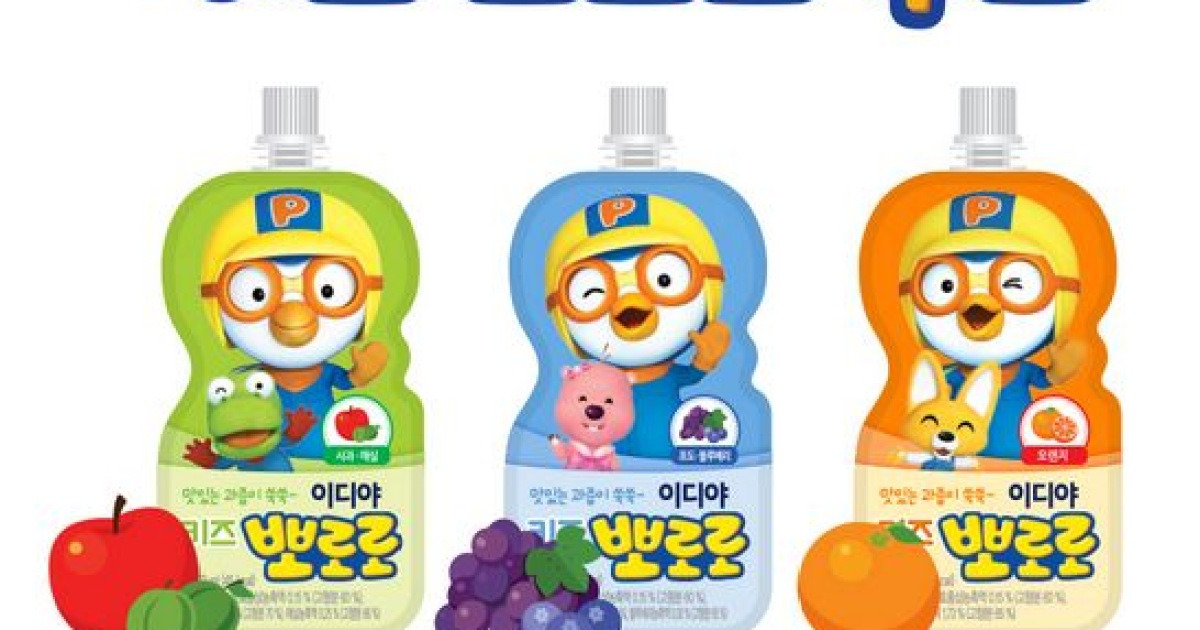 이디야커피, 어린이 음료 '키즈 뽀로로' 3종..어린이 고객 취향 저격