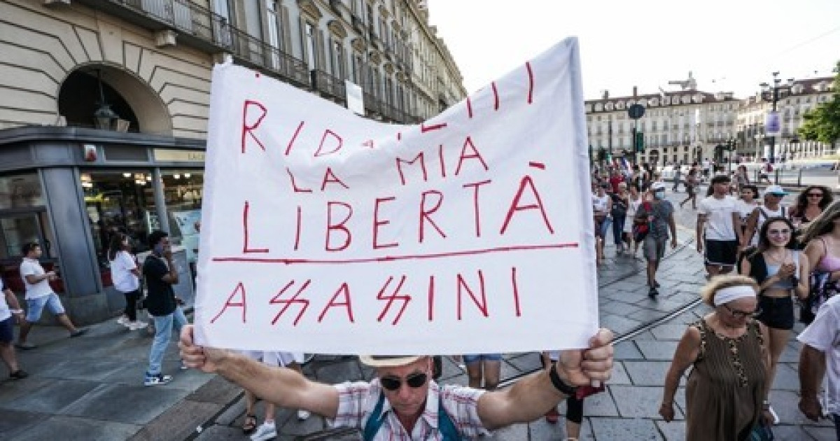 ITALY CORONAVIRUS PANDEMIC GREEN PASS PROTEST