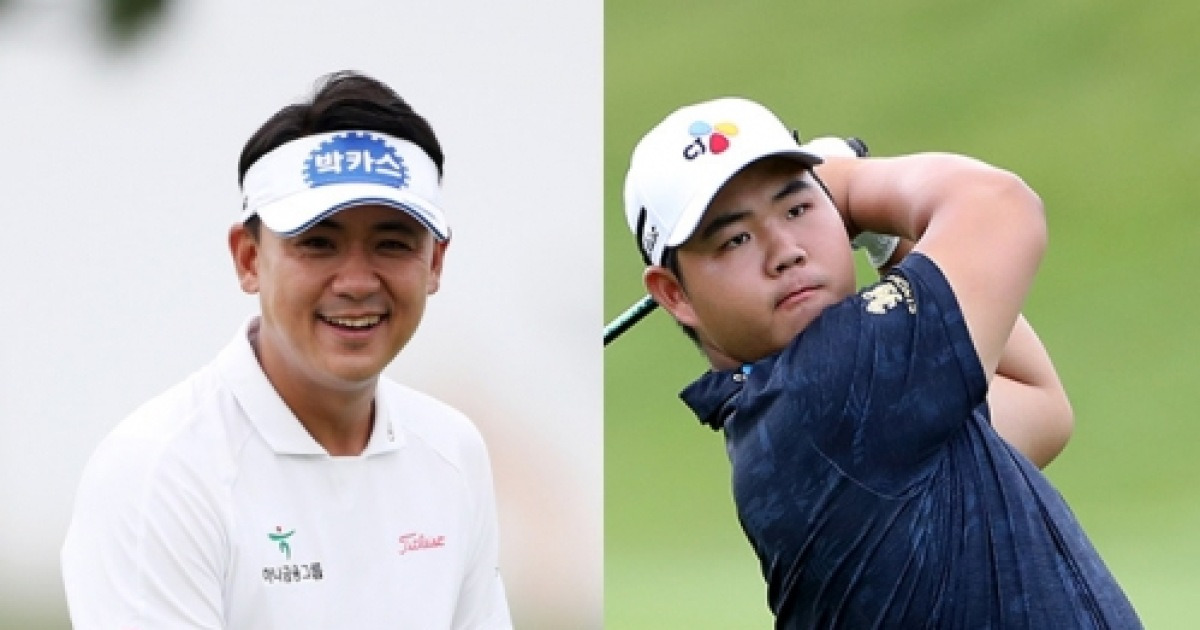 36번째 홀에서 엇갈린 동반자 박상현과 김주형 [KPGA DGB금융그룹]