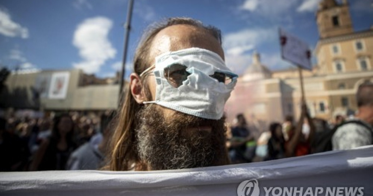 ITALY RIGHT WING PROTEST GREEN PASS