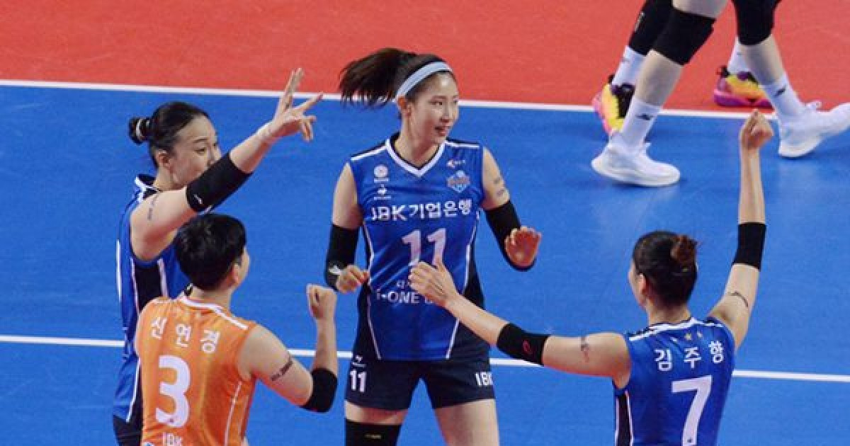 [ST포토] 연속 득점에 기뻐하는 IBK기업은행