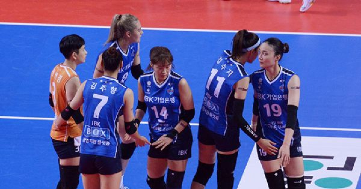 [ST포토] IBK기업은행 '토닥토닥'