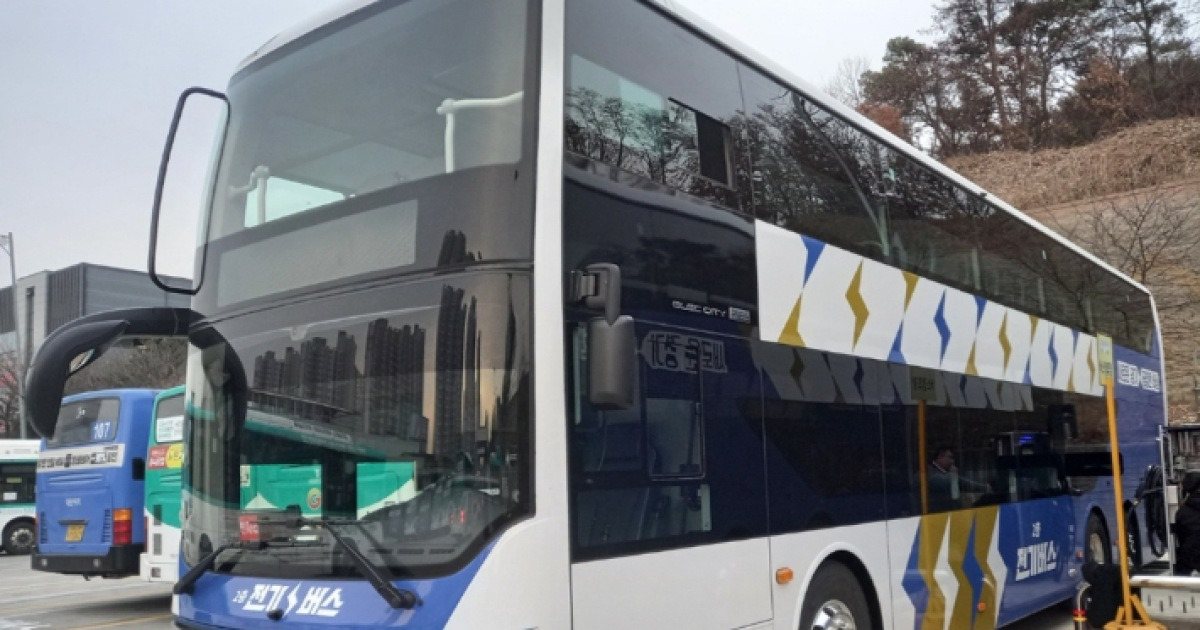 의정부시, G6000번·G6100번 2층 전기버스 2대 투입