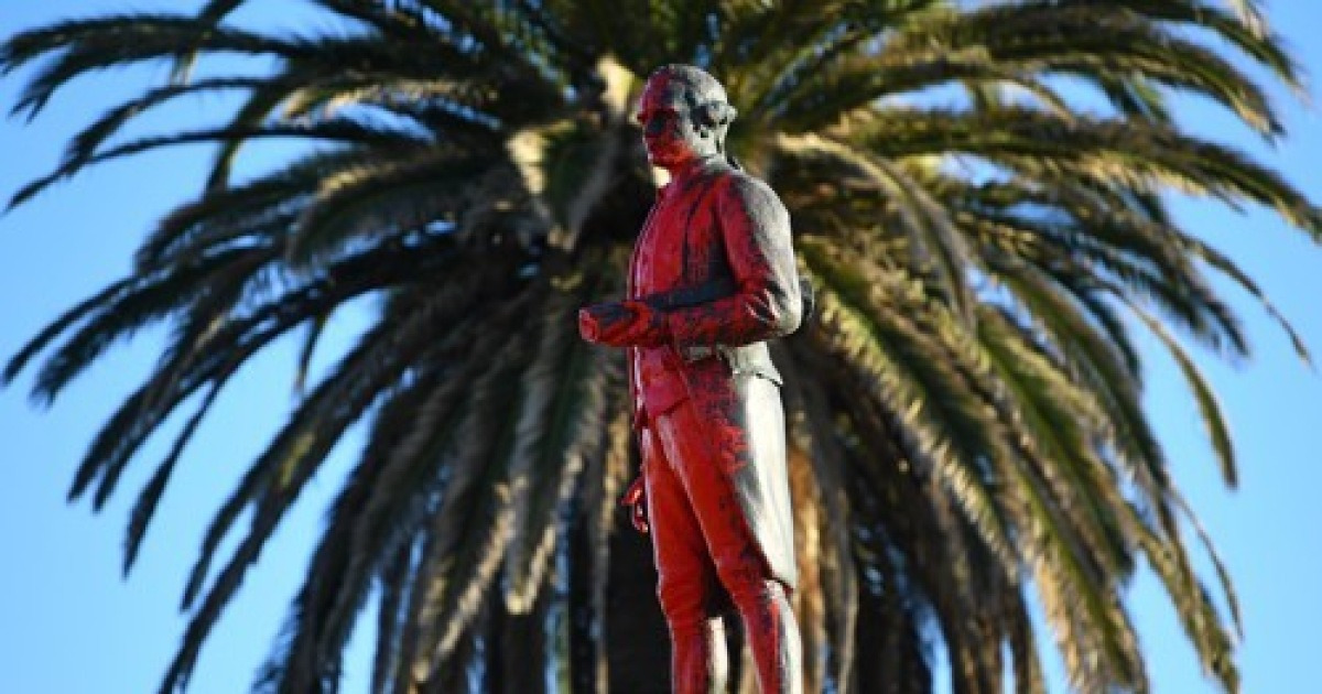 AUSTRALIA CAPTAIN COOK STATUE VANDALISED