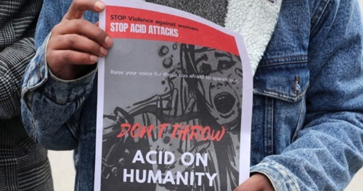 INDIA ACID ATTACK PROTEST