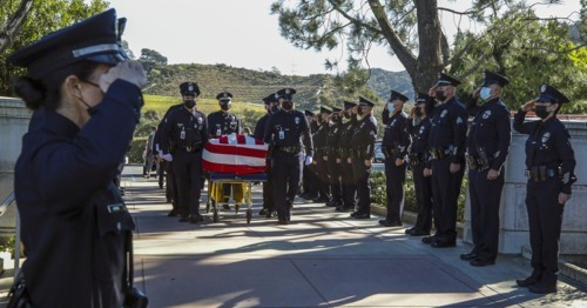 USA LOS ANGELES POLICE LAPD OFFICER FUNERAL