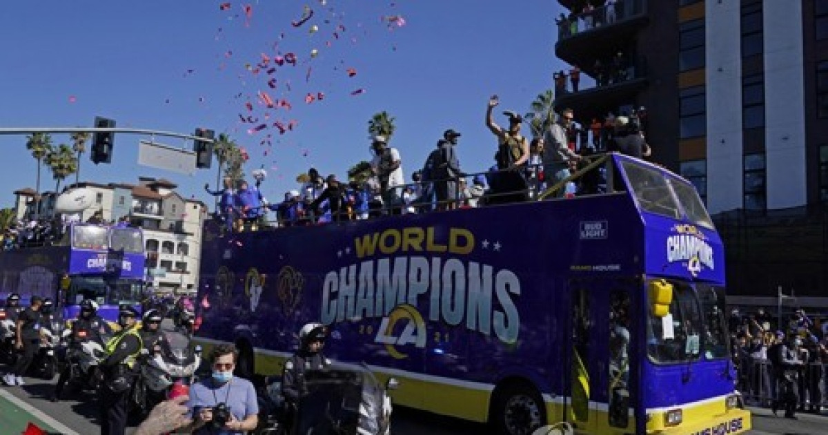 Super Bowl Rams Parade Football