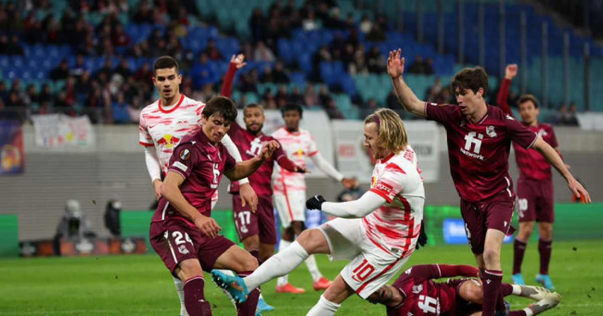 '슈팅 개수 20-3' 라이프치히, UEL 16강 PO 1차전서 소시에다드에 2-2 무승부