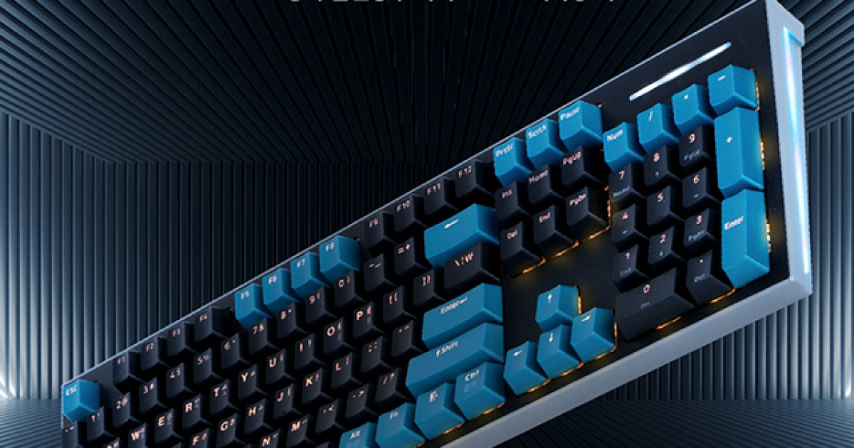 콕스, 완전 방수 V광축 게이밍 키보드 'CK01V' 블랙&틸 버전 출시