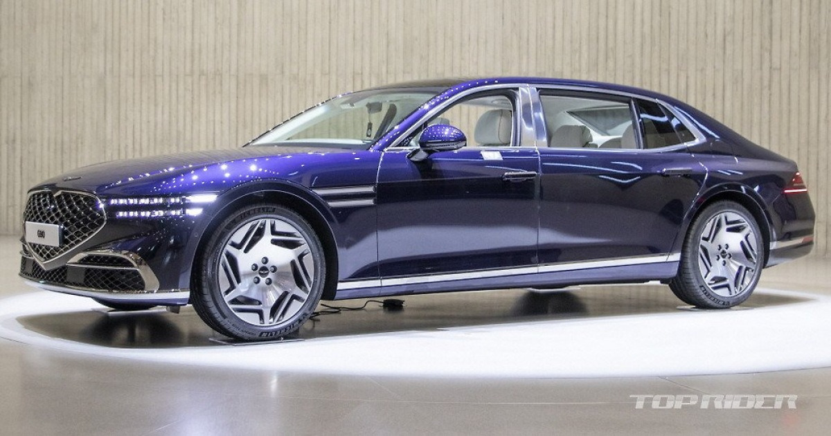 제네시스 G90 하이브리드 제원 공개, 복합연비는 8.2km/L | 탑라이더