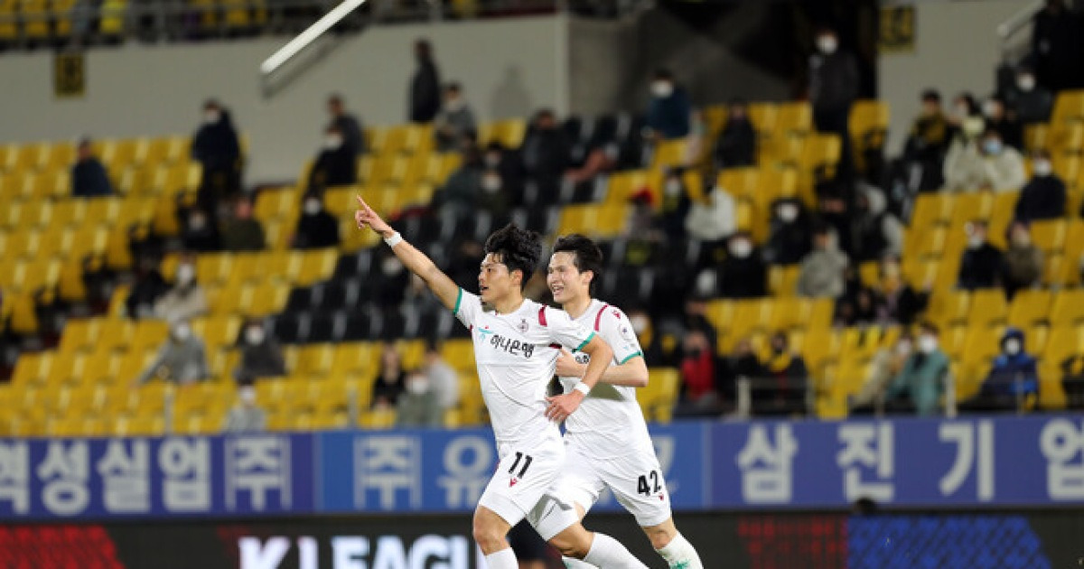 김승섭, K리그2 9R MVP..대전 '베스트11 4명+베스트 팀' 싹쓸이