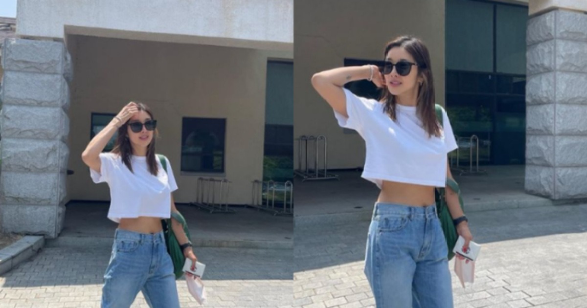 '173cm·54kg' 김빈우, 크롭티로 드러낸 잘록 허리..자기관리 끝판왕!