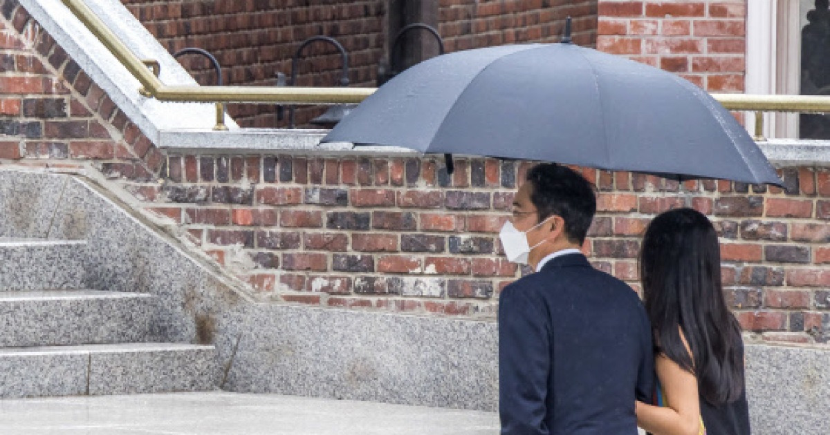 [포토] 정의선 장녀 결혼식 찾은 이재용 삼성전자 부회장 부녀