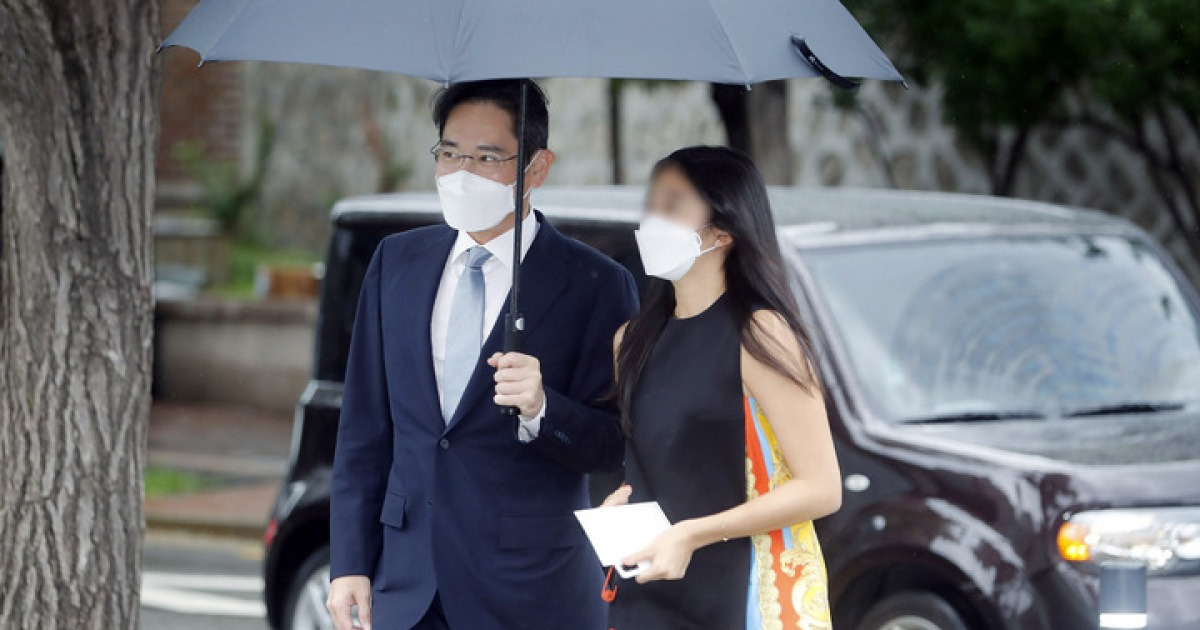 이재용 부회장, 딸과 다정하게 현대가 결혼식 참석 [뉴시스Pic]