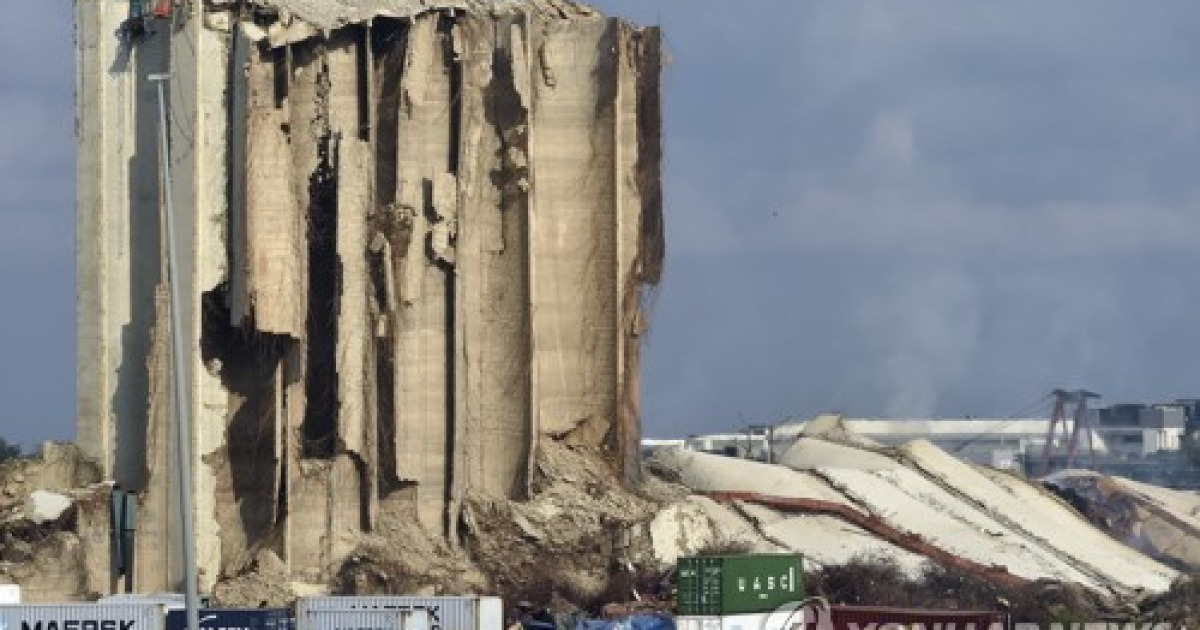 LEBANON BEIRUT PORT SILOS COLLAPSE