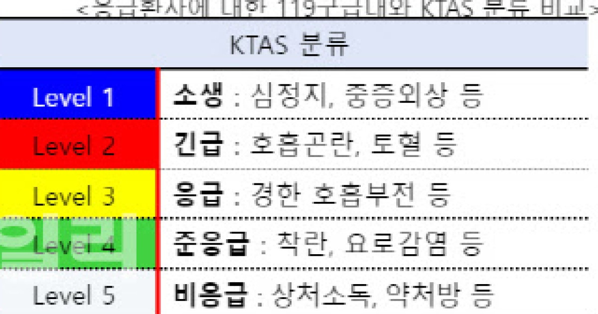 응급환자 적기 이송·효율 치료 위한 '병원前 중증도 분류' 도입