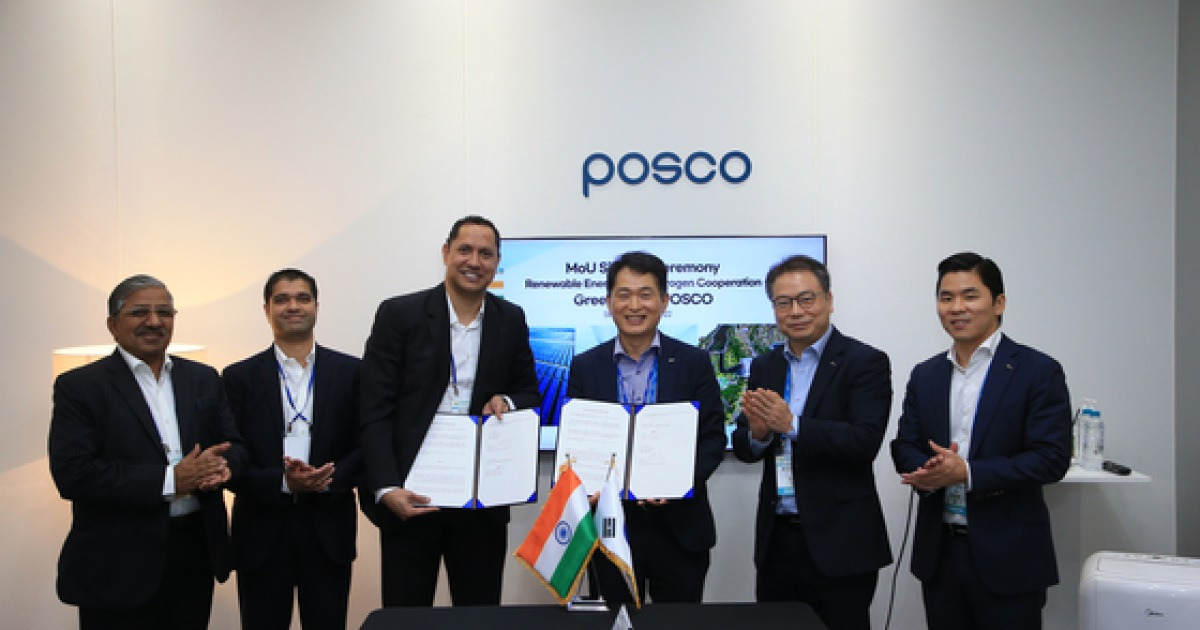 Posco Holdings sign MOU with Greenko to conduct green hydrogen project