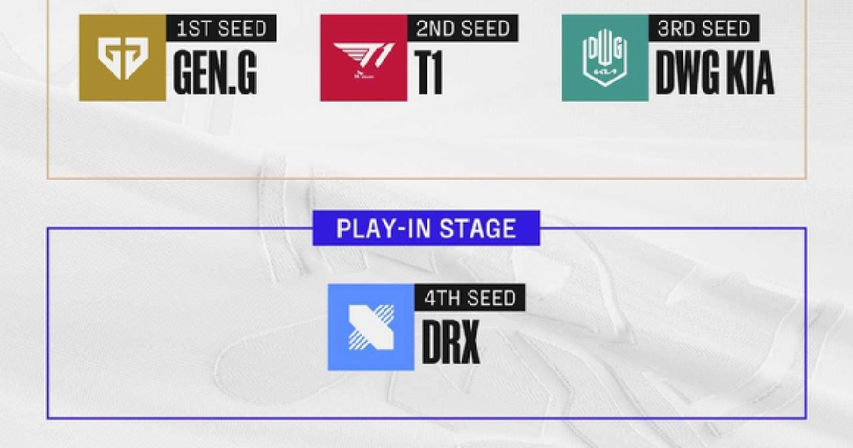 담원 기아-DRX, LCK 3~4번 시드로 '롤드컵' 출전