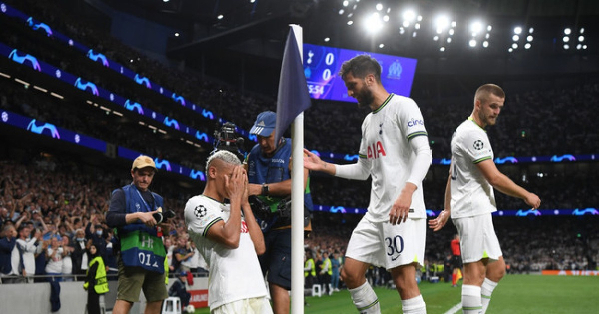 [UCL STAR] "꿈의 무대" 라던 히샬리송, 멀티골 폭발 후 '눈물'