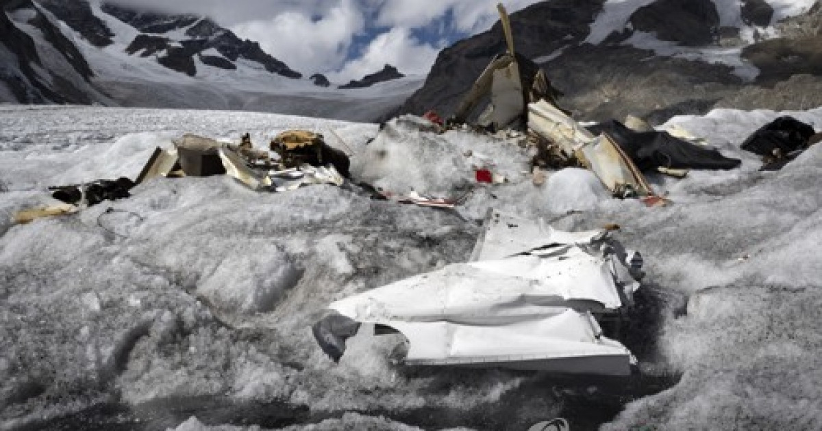 SWITZERLAND AIRCRAFT WRECKAGE RECOVERY GLACIER