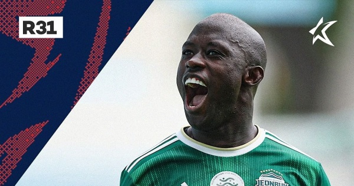 '대구전 2골1도움' 전북 바로우, K리그 31R MVP 선정