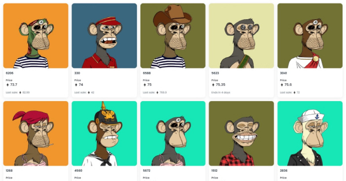 '원숭이' NFT 가격 하루만에 187% 폭등 왜?
