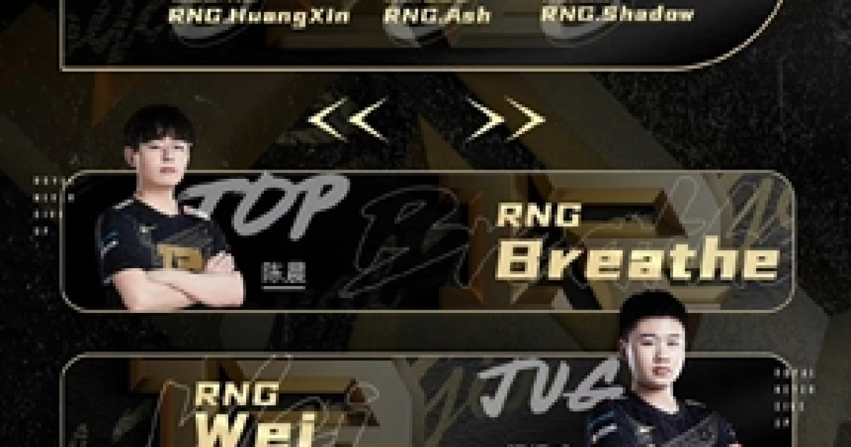 [롤드컵] DRX와 같은 조 배정된 RNG, 출정 명단 공개