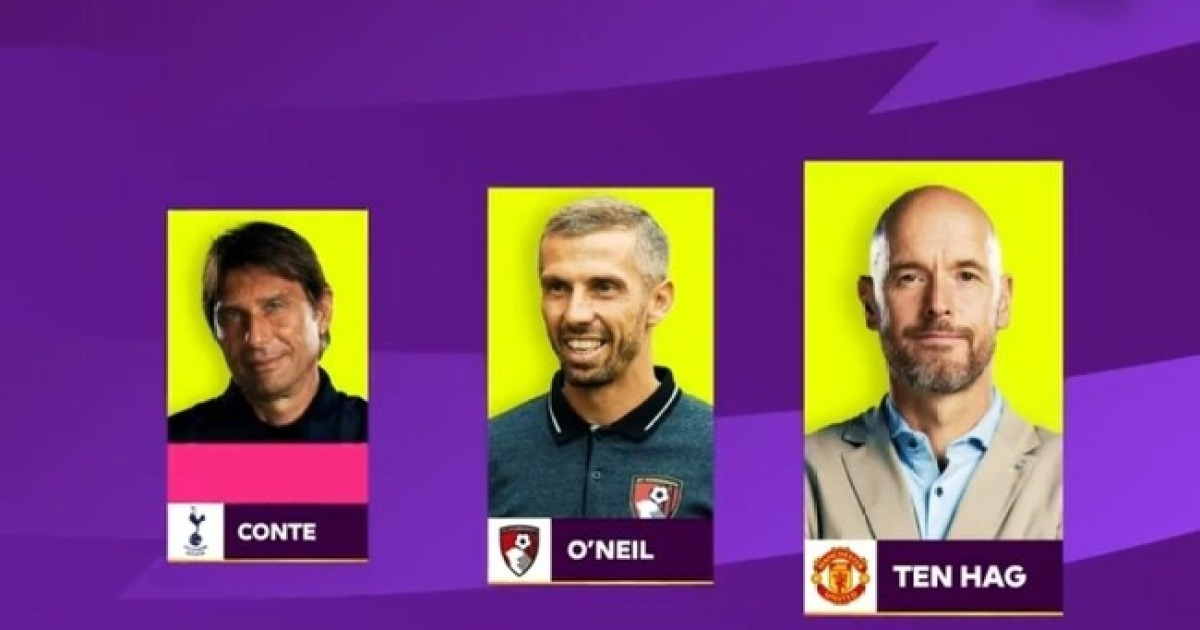 [오피셜] EPL 9월 이달의 감독 후보 선정..'콘테vs텐 하흐 2파전'