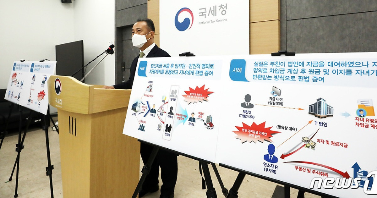국세청 고액자산가들의 지능적·불공정 탈세혐의 검증 및 세무조사 착수