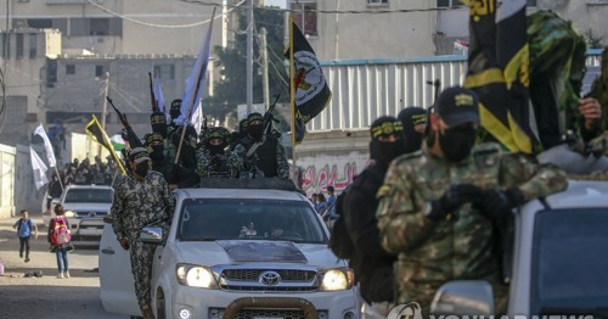 MIDEAST ISRAEL PALESTINIAN FIGHTERS (PIJ) MARCH IN GAZA