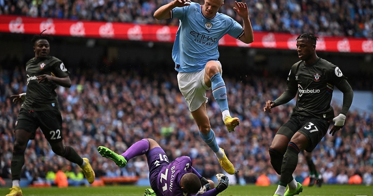 '홀란드 EPL 15호골' 맨시티, 사우샘프턴 4-0 완파..선두 도약