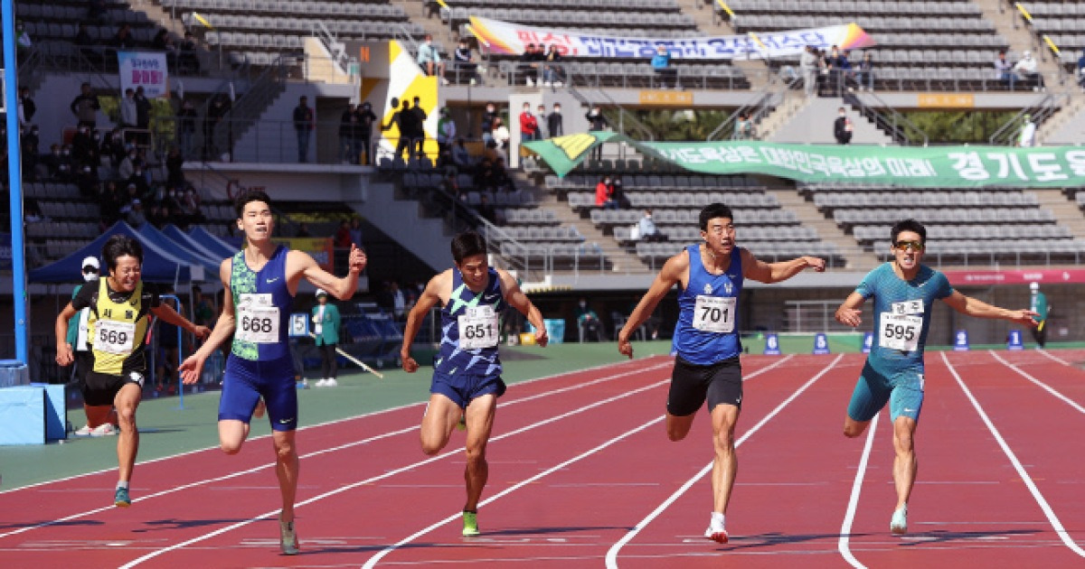고승환, 남 200m 20초55 '대회 신기록' 금메달..여자부 이민정 우승 [전국체전]