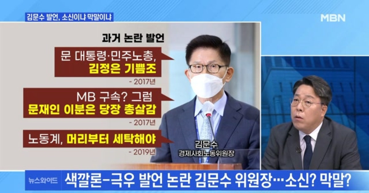 [MBN 뉴스와이드] 논란의 김문수 위원장, 소신? 막말?