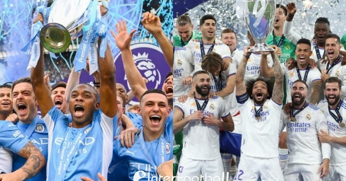 '라리가+UCL 우승' 레알, 'EPL 우승' 맨시티에 밀렸다..민심은 '납득 불가'