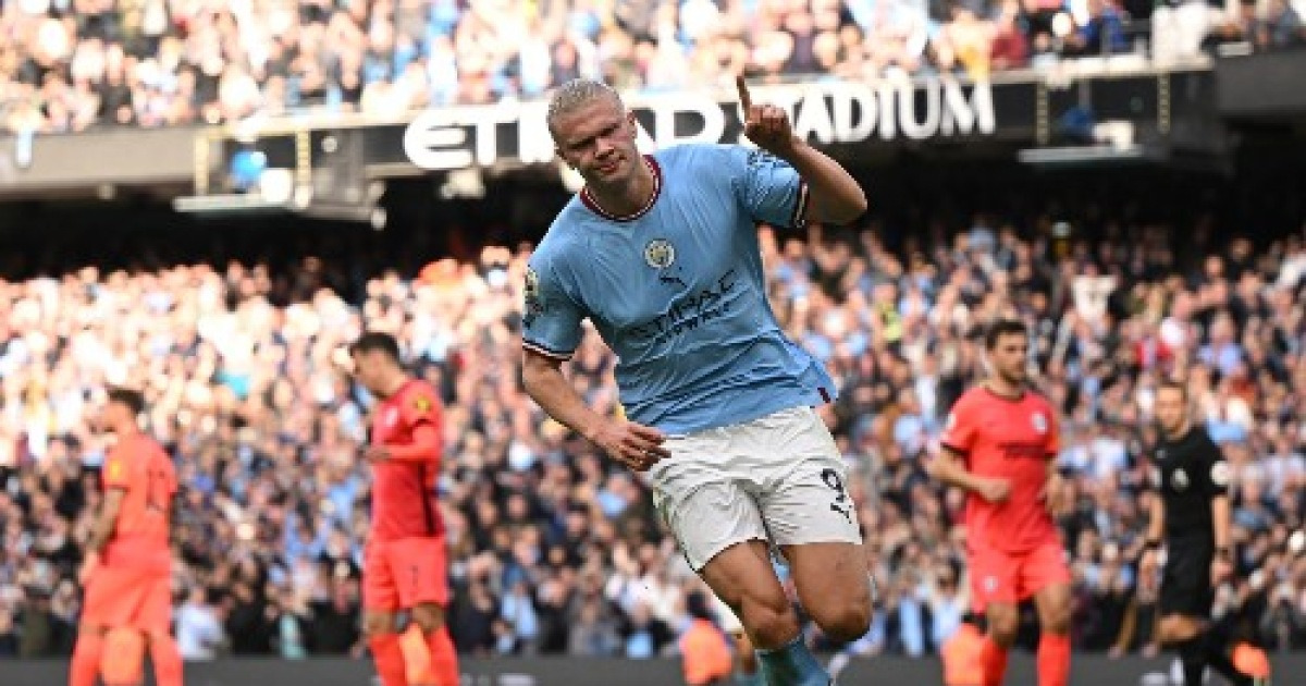 'EPL 17호골' 홀란드, 브라이튼전 전반전에만 멀티골 폭발