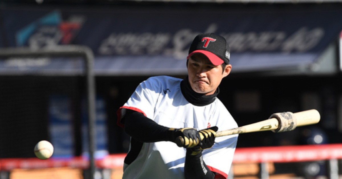 오지환 '타격훈련에 열중' [MK포토]