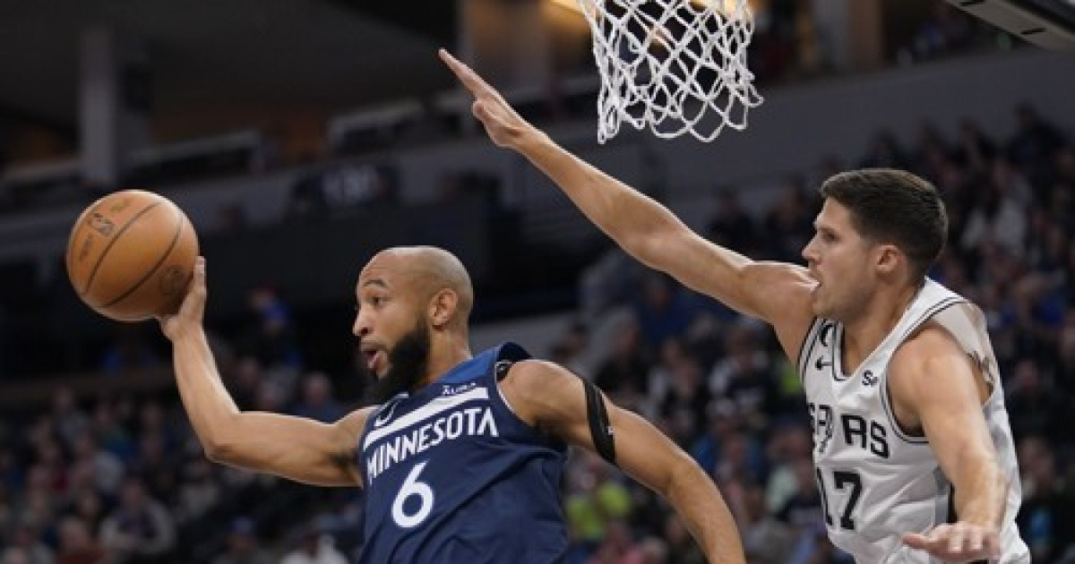 Spurs Timberwolves Basketball