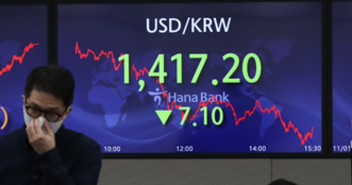FOMC 하루 앞두고…환율 관망세 1410원대 후반