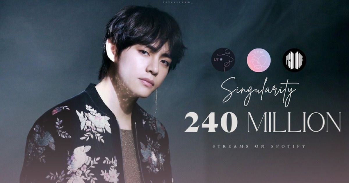 방탄(BTS) 뷔 ‘Singularity’ 스포티파이 2억 4000만 스트리밍