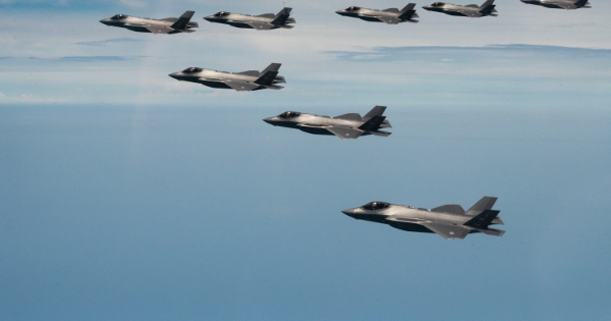 北전투기 항적 180여개 식별…F-35A 등 80여대 긴급 출격