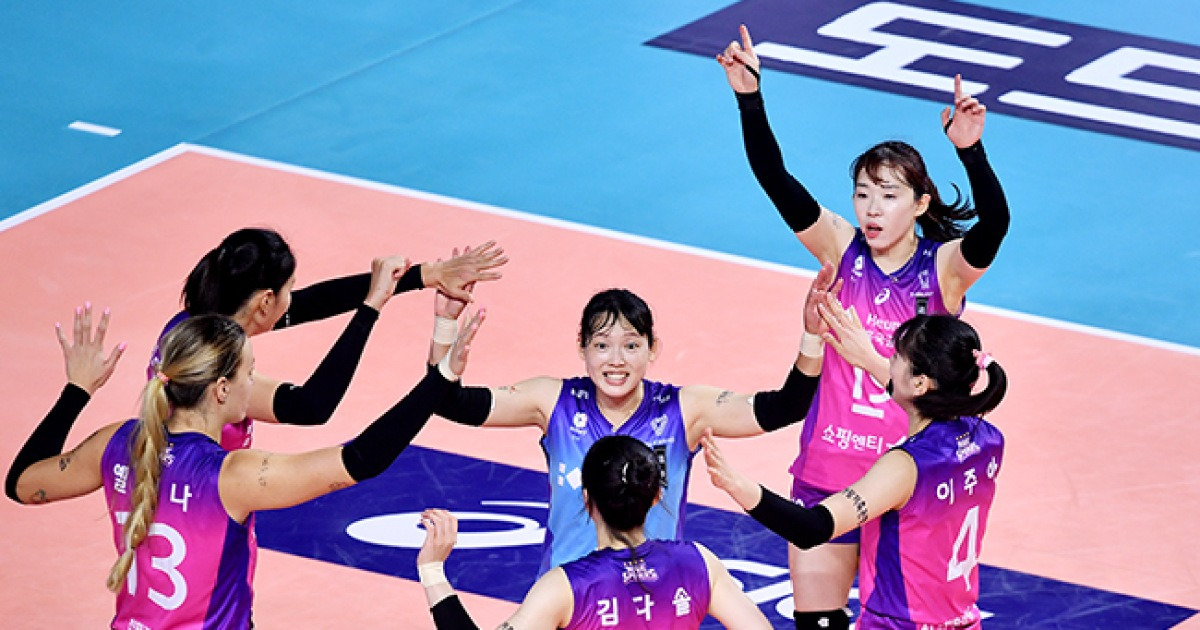 [ST포토] 흥국생명, 'IBK기업은행 상대로 승리'