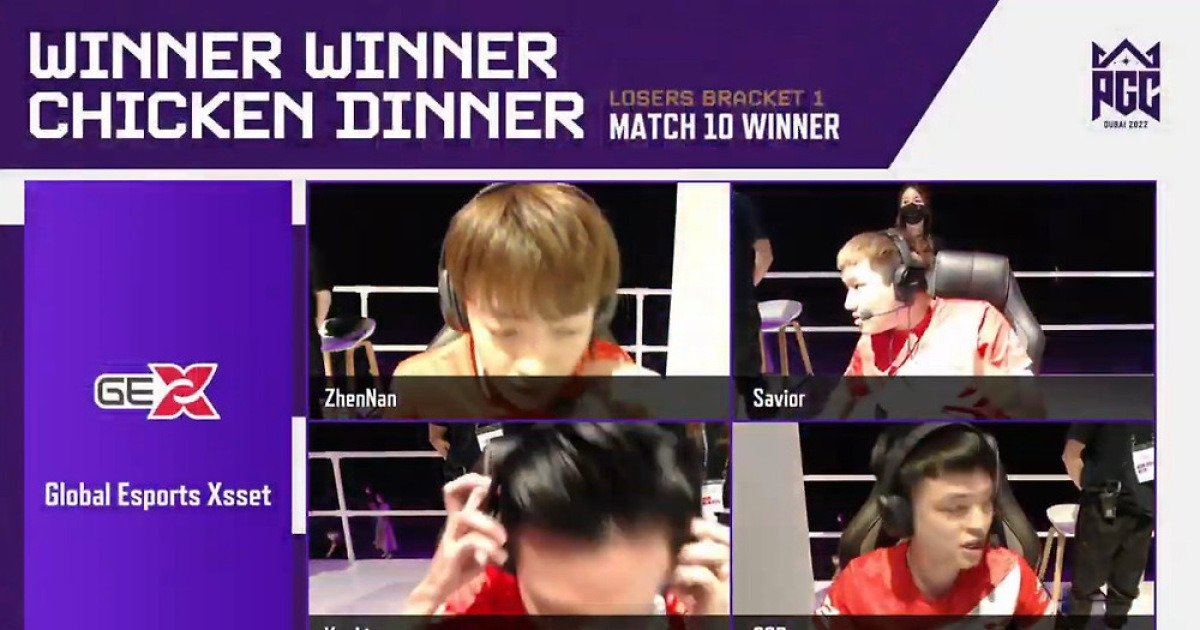 뒷심 발휘한 GEX, 매치10 압살하며 1위 차지…LG는 탈락 확정 [PGC 2022]