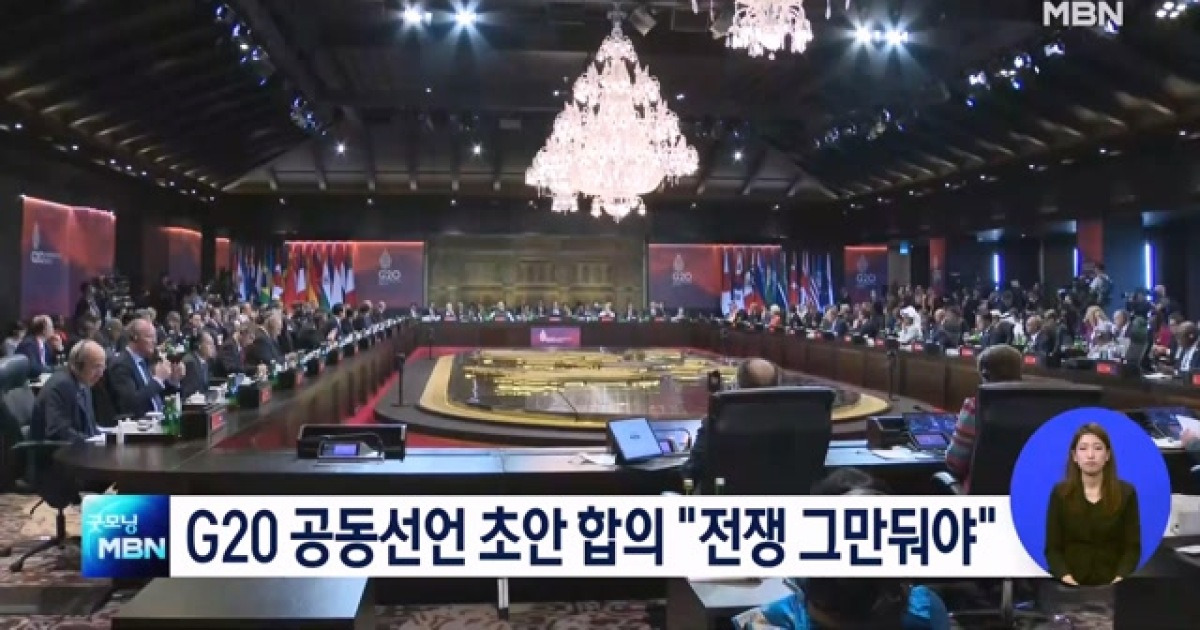 G20, '우크라이나 전쟁 종식' 압박…공동선언 초안에 러 규탄 담겨
