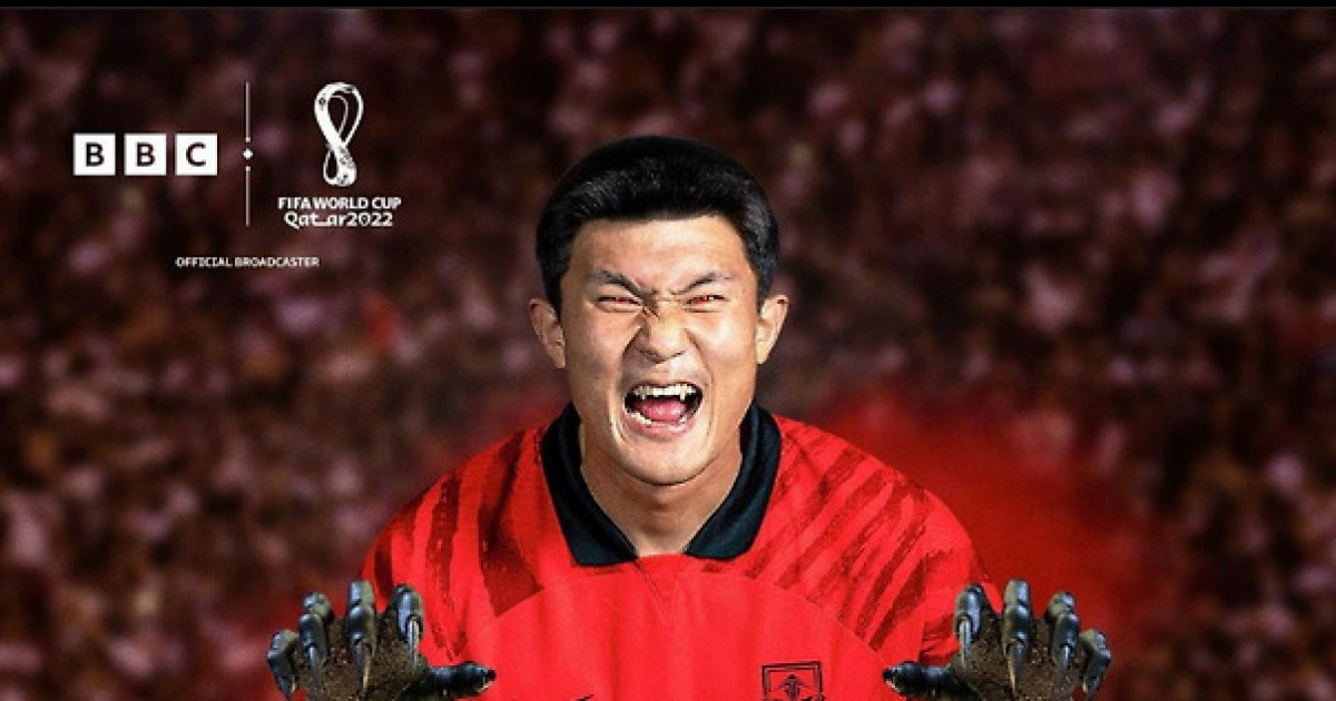 '괴물' 김민재 앞에서 웃음 사라진 우루과이? 英 BBC SNS 합성사진 눈길