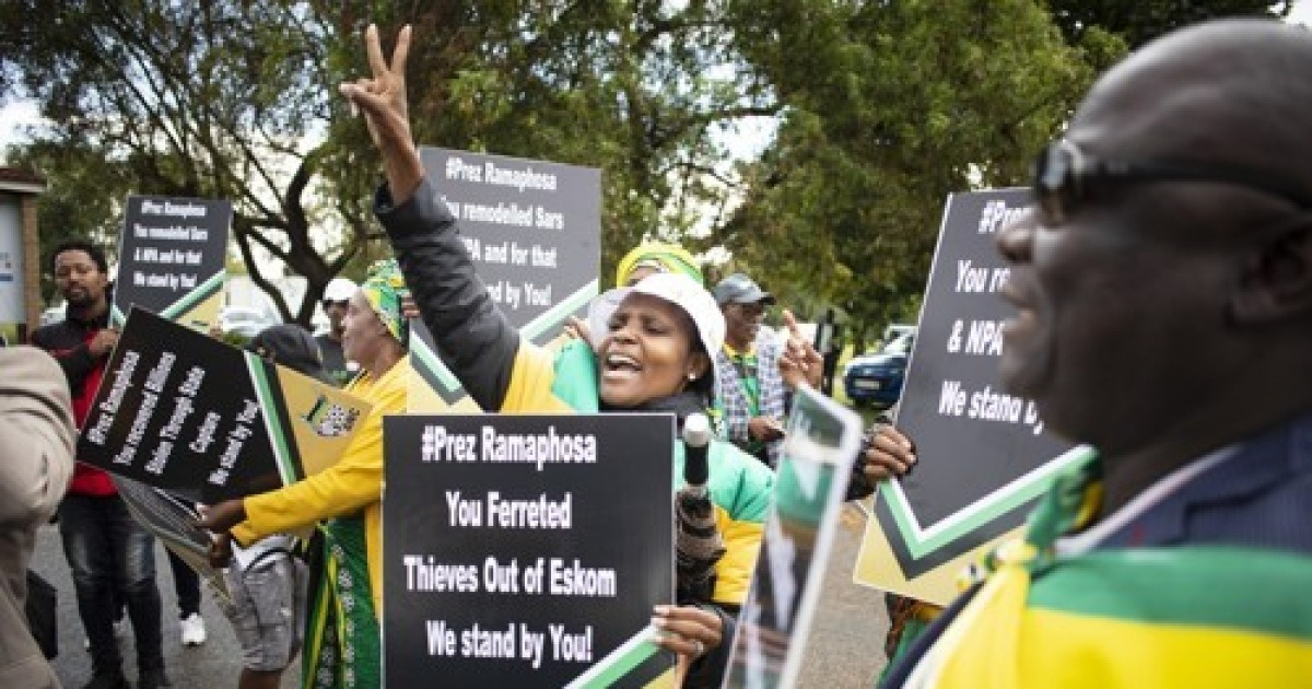 SOUTH AFRICA RAMAPHOSA ANC NEC MEETING