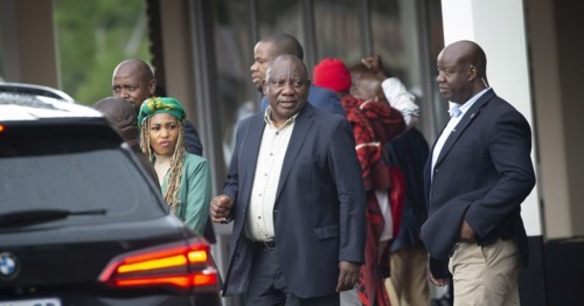 SOUTH AFRICA RAMAPHOSA ANC NEC MEETING